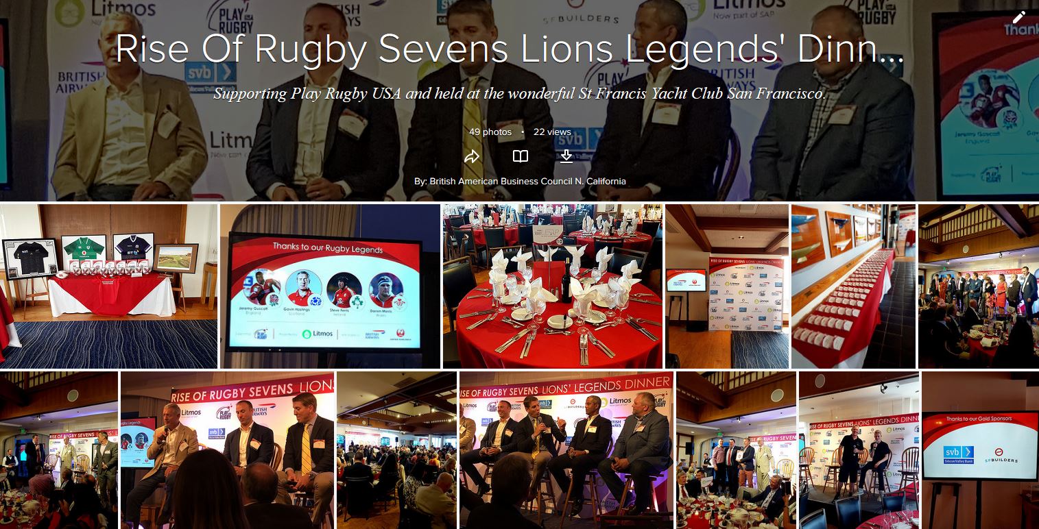 Rise of Rugby Sevens Lions Legends' Dinner - BABC
